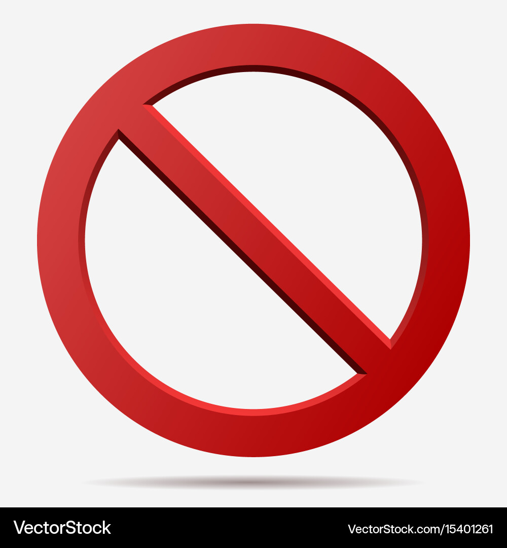 Red Prohibition Sign Royalty Free Vector Image