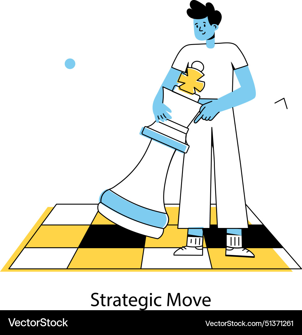 Strategic move Royalty Free Vector Image - VectorStock