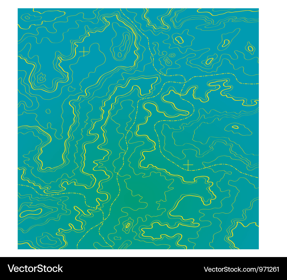 Topographische Karte Meer und gelber Sand Vektorbild