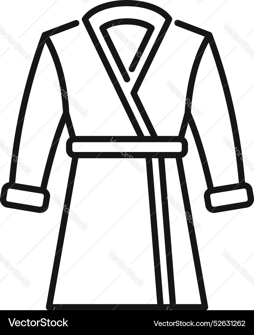 Bathrobe icon representing getting ready Vector Image