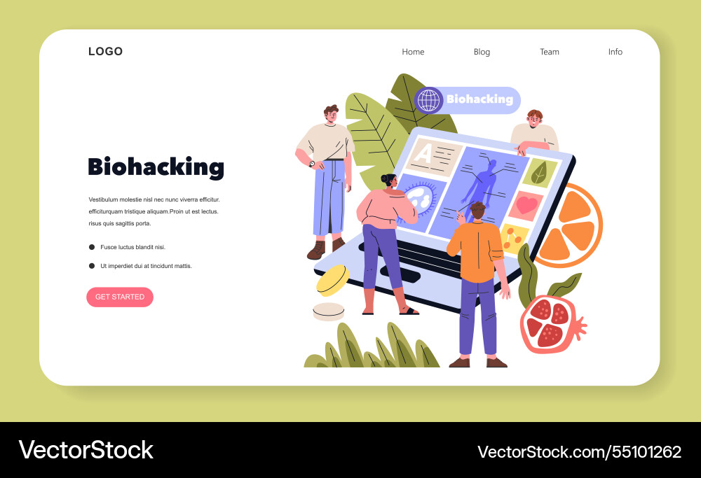 Biohacking flat Royalty Free Vector Image - VectorStock