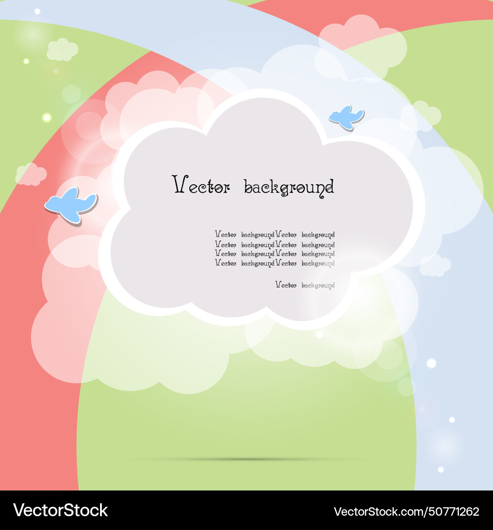 Child cloud background Royalty Free Vector Image