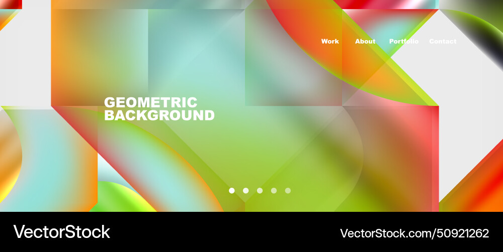 Colorful gradients with abstract geometric shapes Vector Image