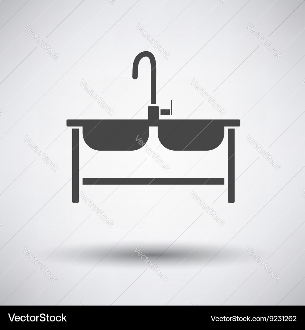 Double sink icon Royalty Free Vector Image - VectorStock