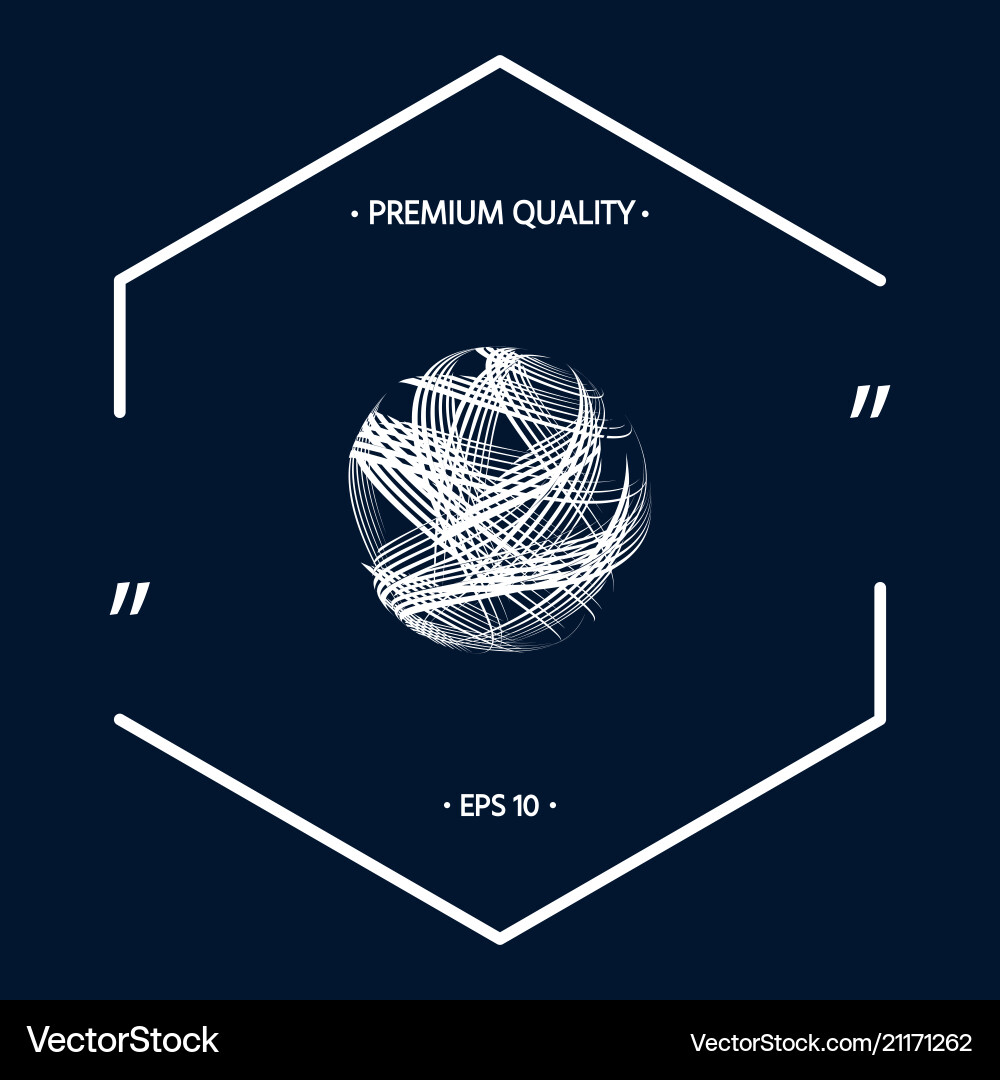 Earth logo design with multidirectional stripes Vector Image