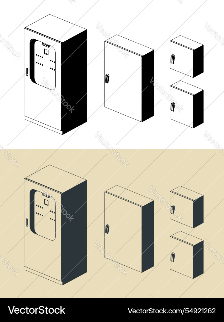 Electrical panels Royalty Free Vector Image - VectorStock