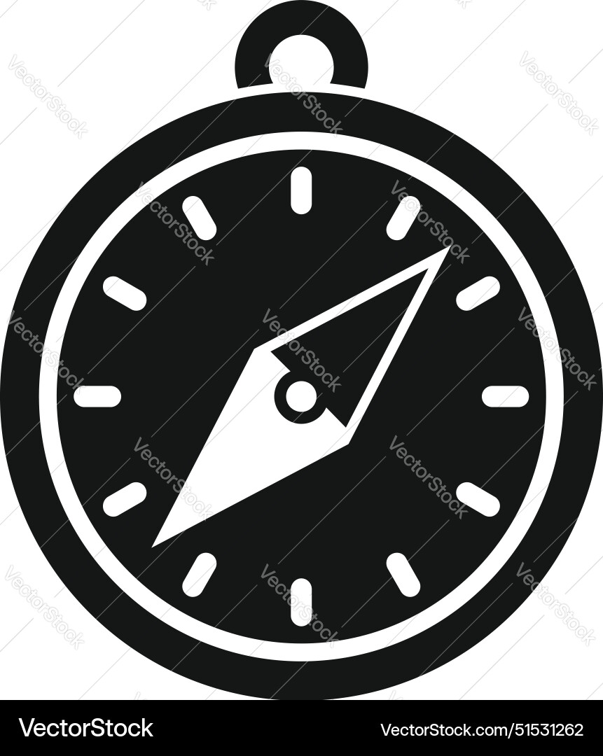 Finding direction with compass icon Royalty Free Vector