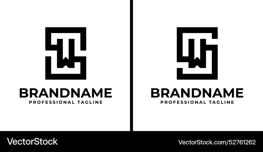 Letters sw monogram logo suitable for any Vector Image