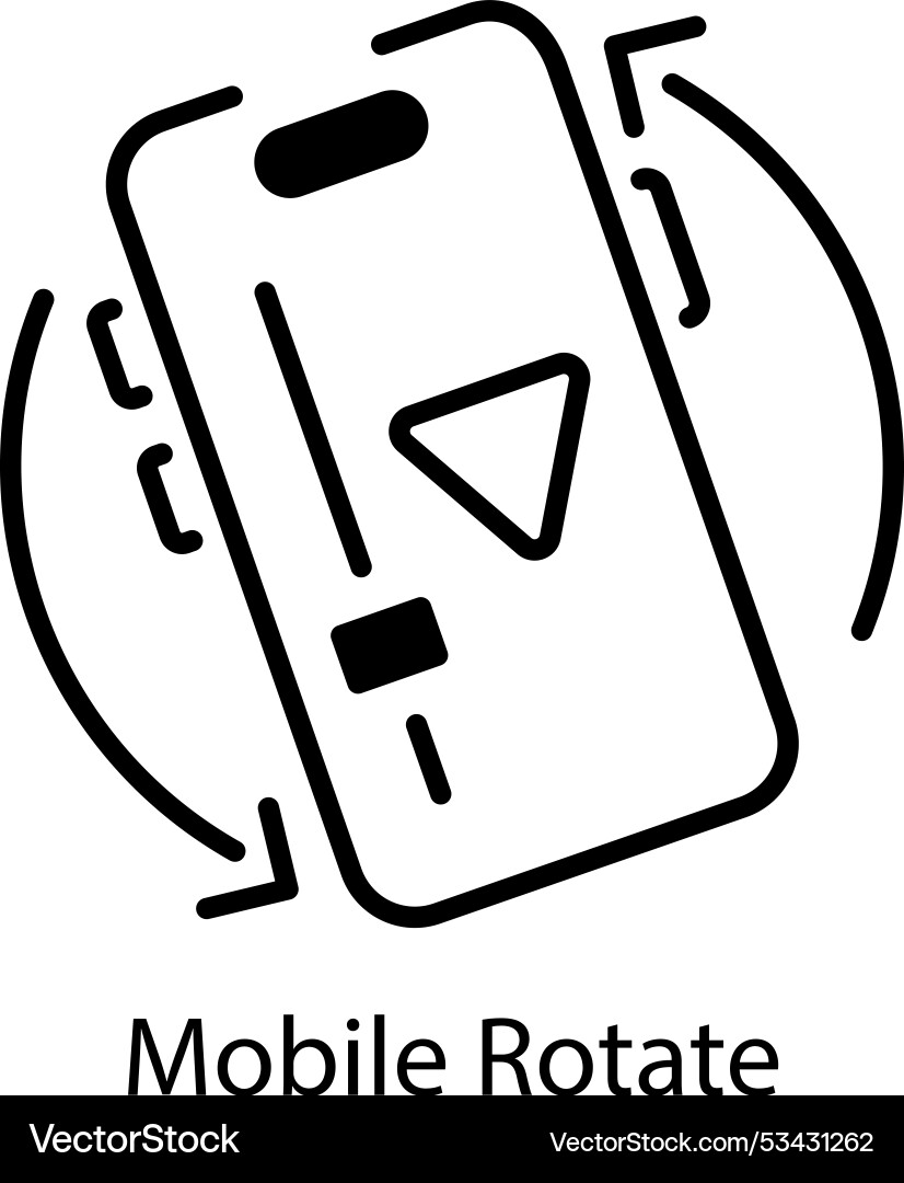 Mobile rotate Royalty Free Vector Image - VectorStock
