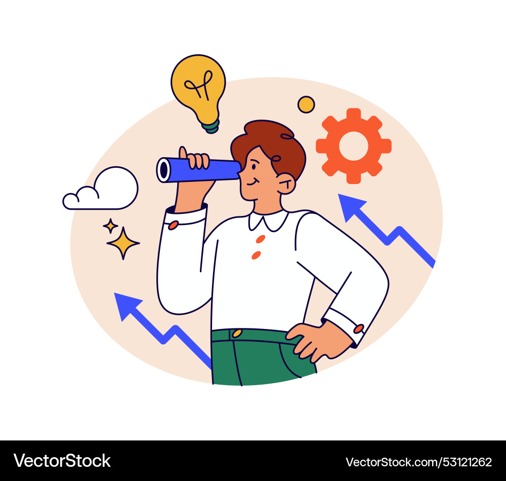 Searching for solutions in business startup Vector Image