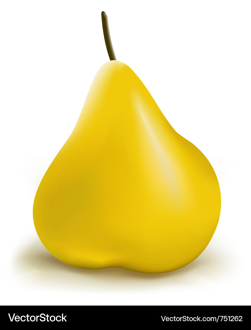 Yellow pear Royalty Free Vector Image - VectorStock