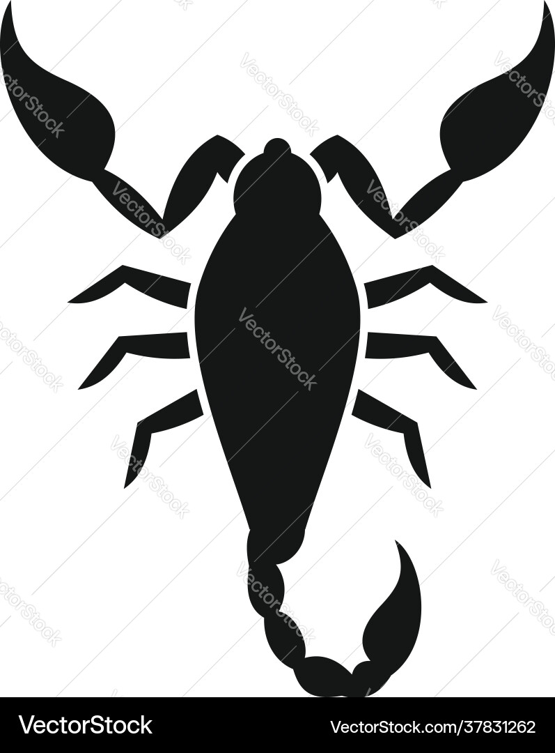 Zodiac scorpio icon simple style Royalty Free Vector Image