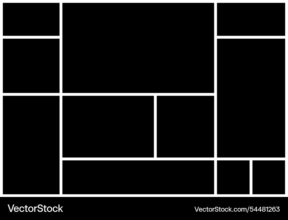 11 photo collage template Royalty Free Vector Image