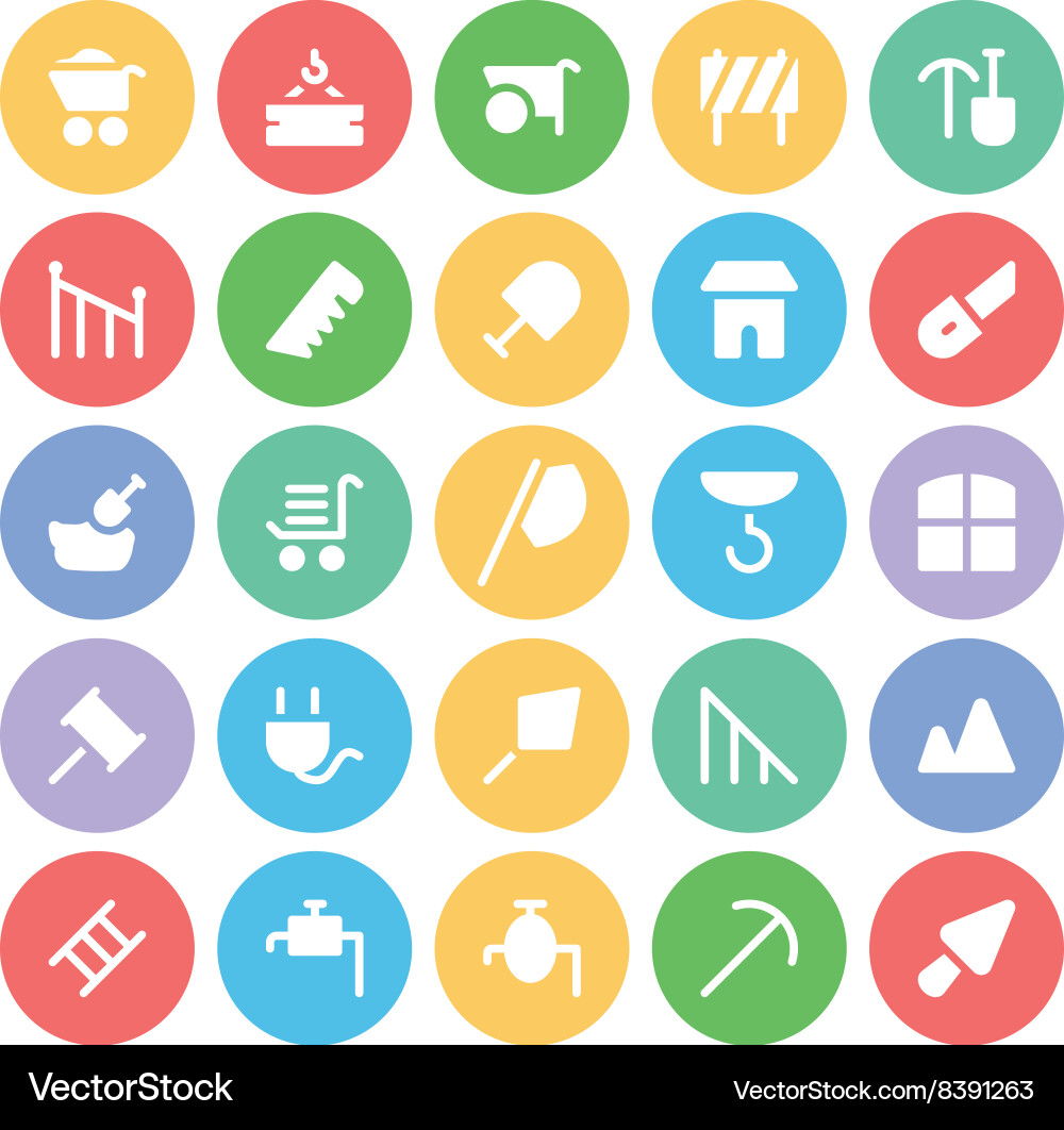 Bau Icons 10 Lizenzfreies Vektorbild - VectorStock