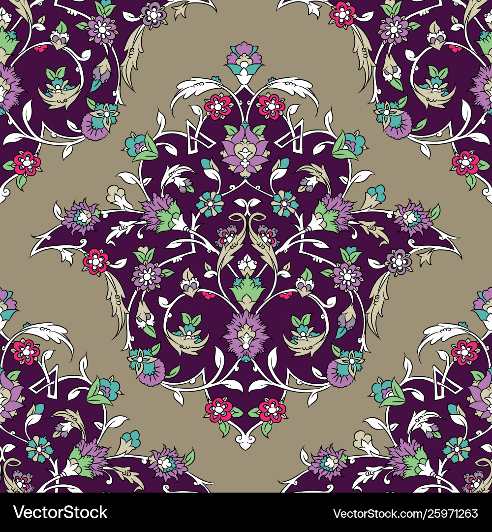 Classic ottoman turkish style floral pattern Vector Image