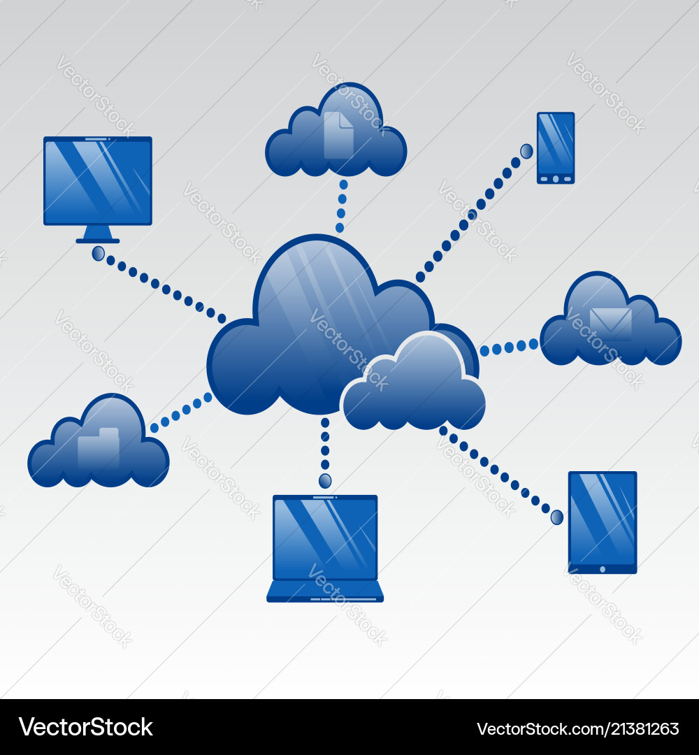 Cloud computing Royalty Free Vector Image - VectorStock