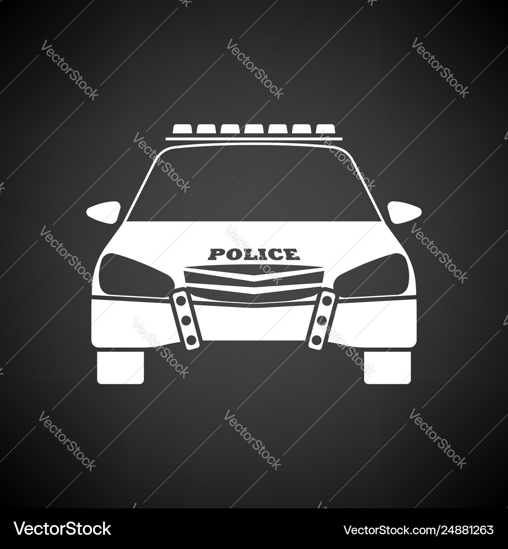 Police icon front view Royalty Free Vector Image