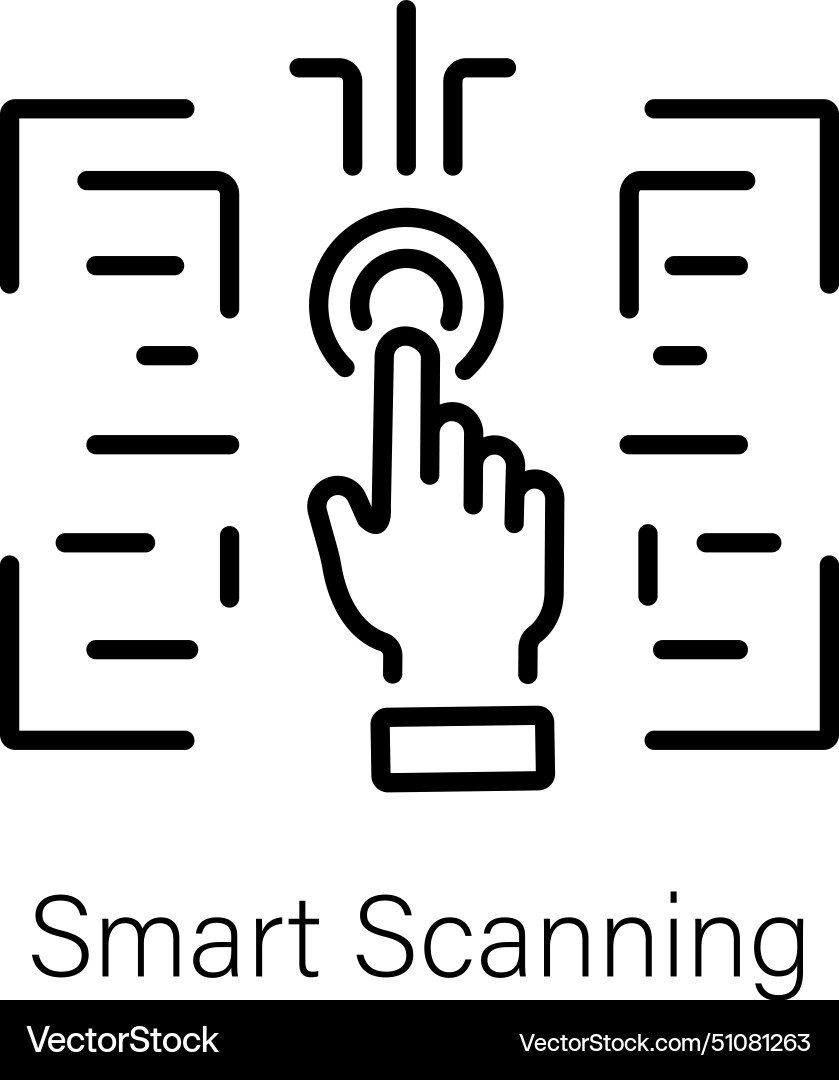 Smart scanning Royalty Free Vector Image - VectorStock
