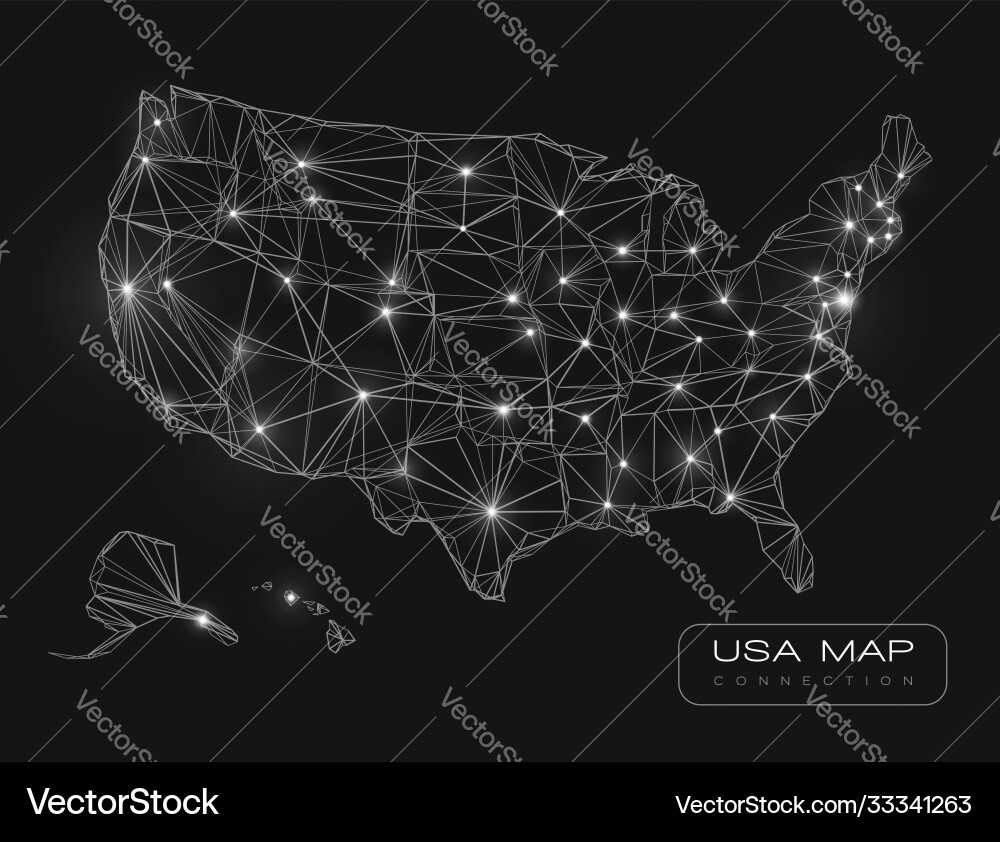 United states map abstract background Royalty Free Vector