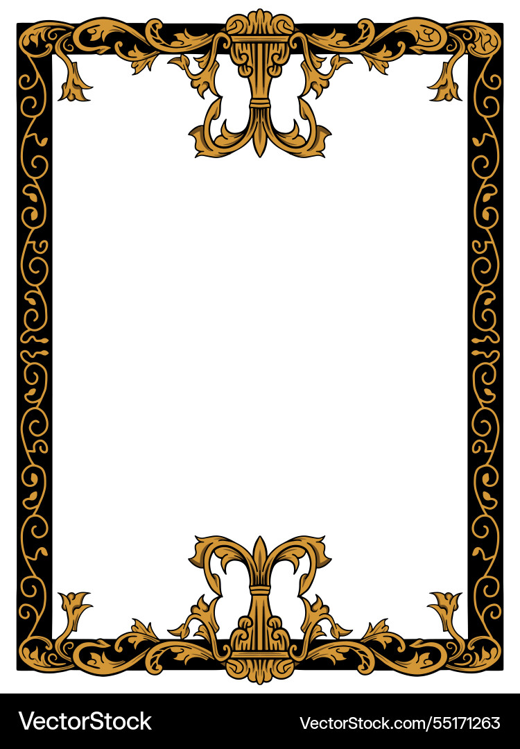 Vivid whispers intricate frame with modern accent Vector Image