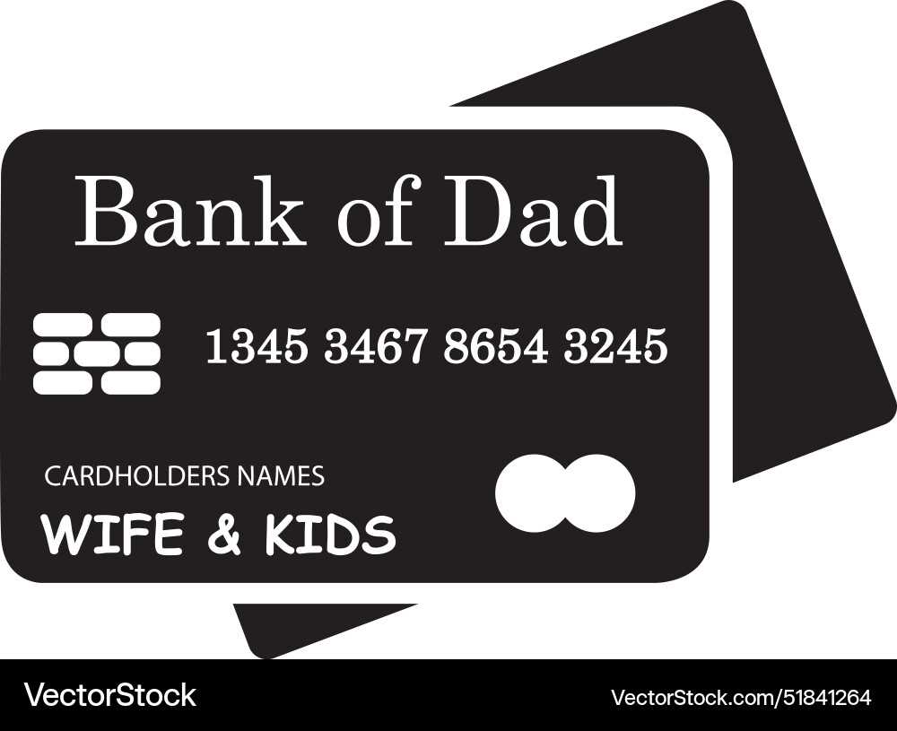 Bank of dad Royalty Free Vector Image - VectorStock