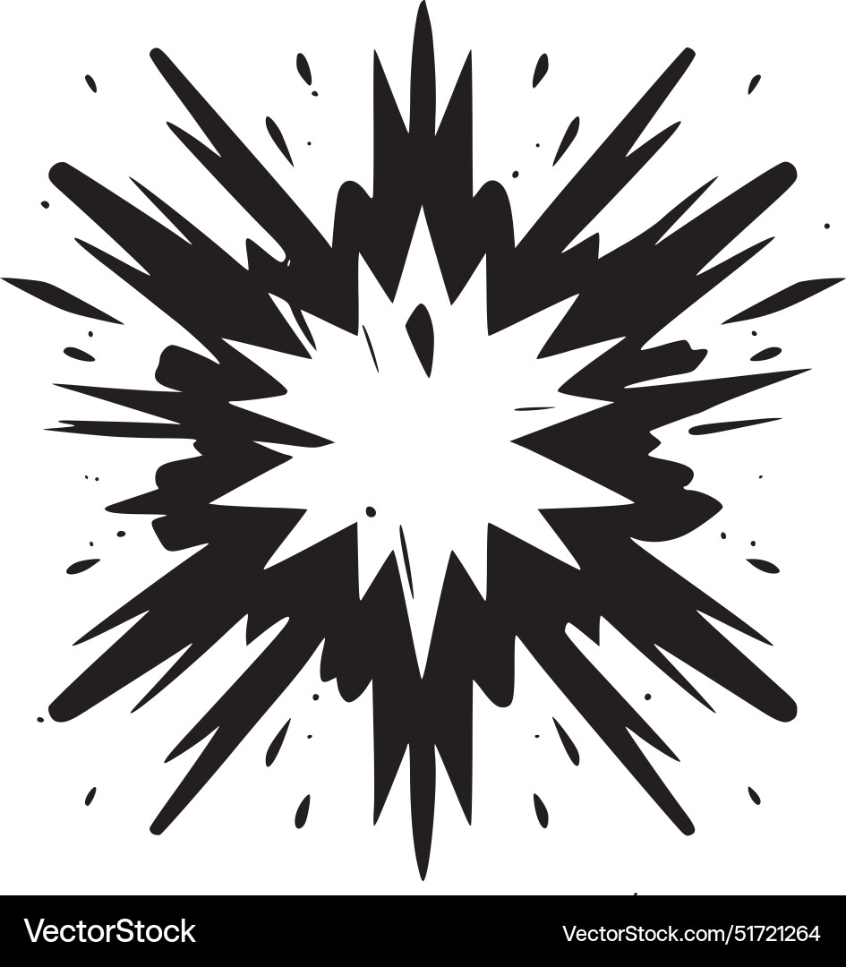 Explosion - minimalist and simple silhouette Vector Image