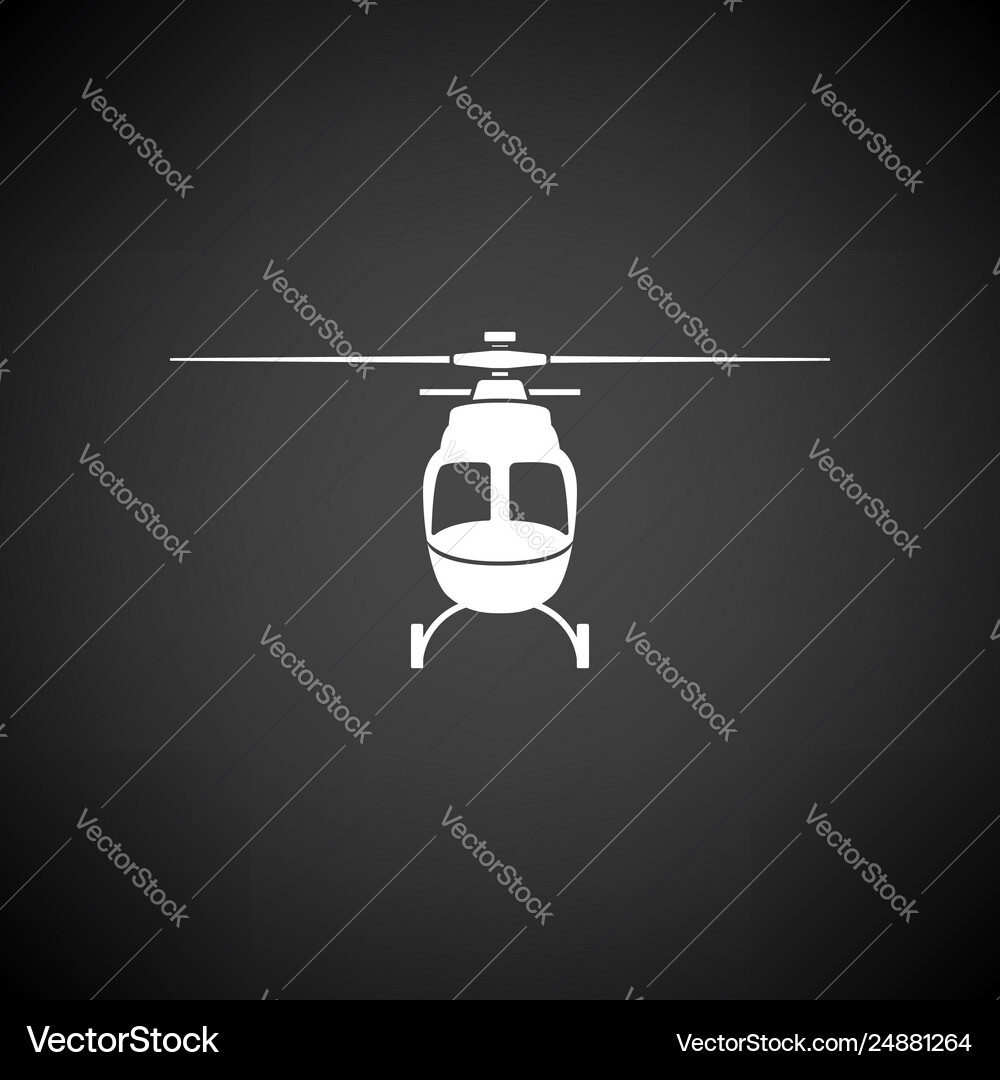Helicopter icon front view Royalty Free Vector Image