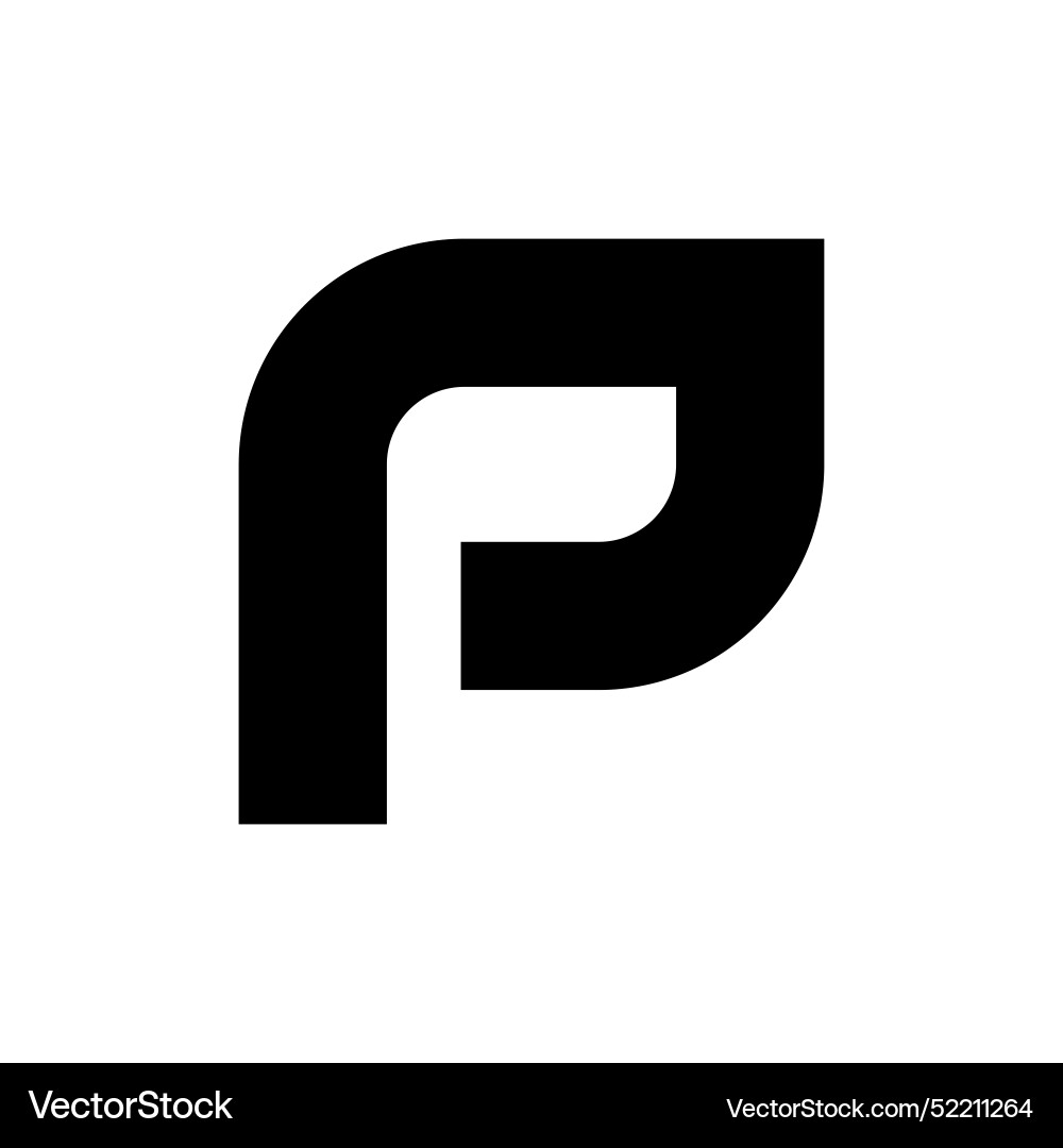 Letter p logo Royalty Free Vector Image - VectorStock