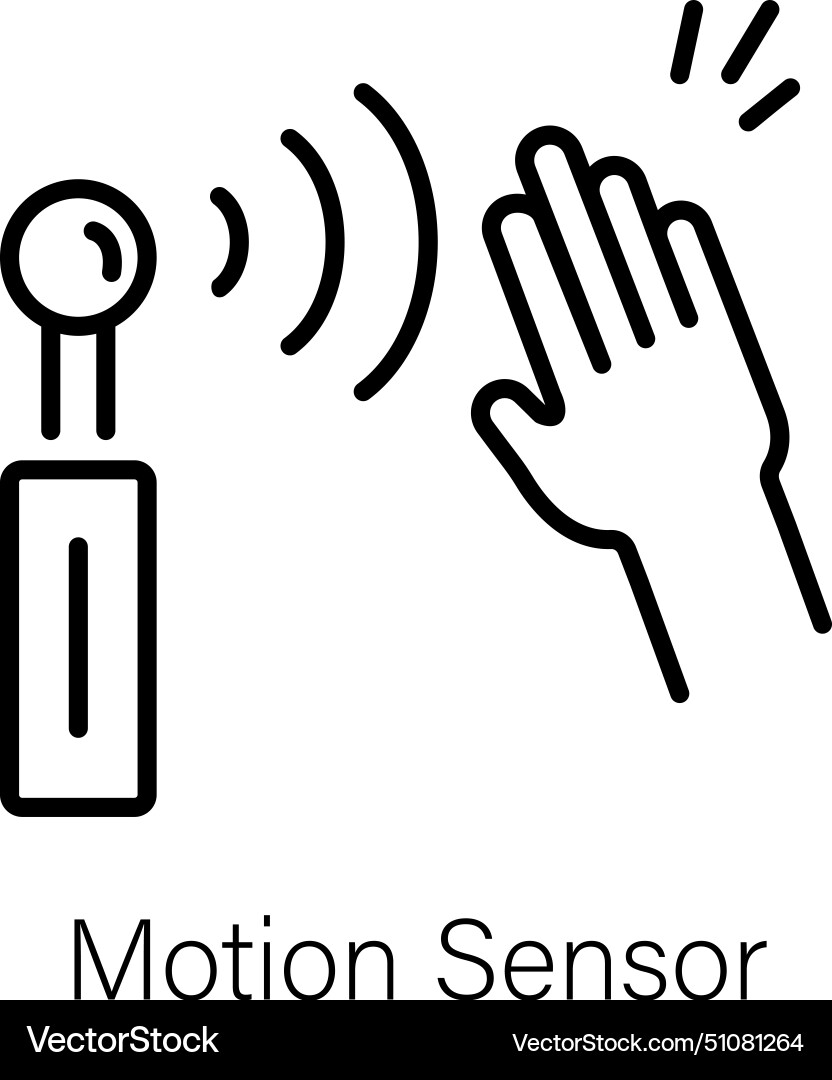 Motion sensor Royalty Free Vector Image - VectorStock