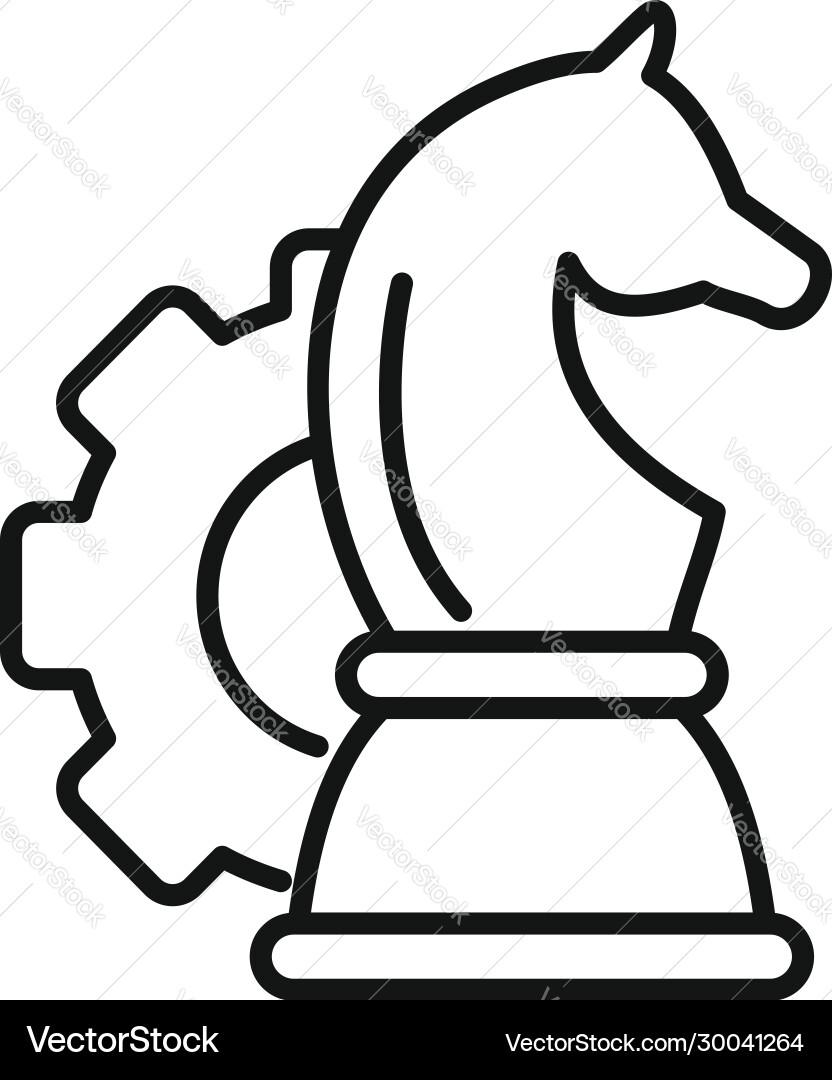 Seo strategy icon outline style Royalty Free Vector Image