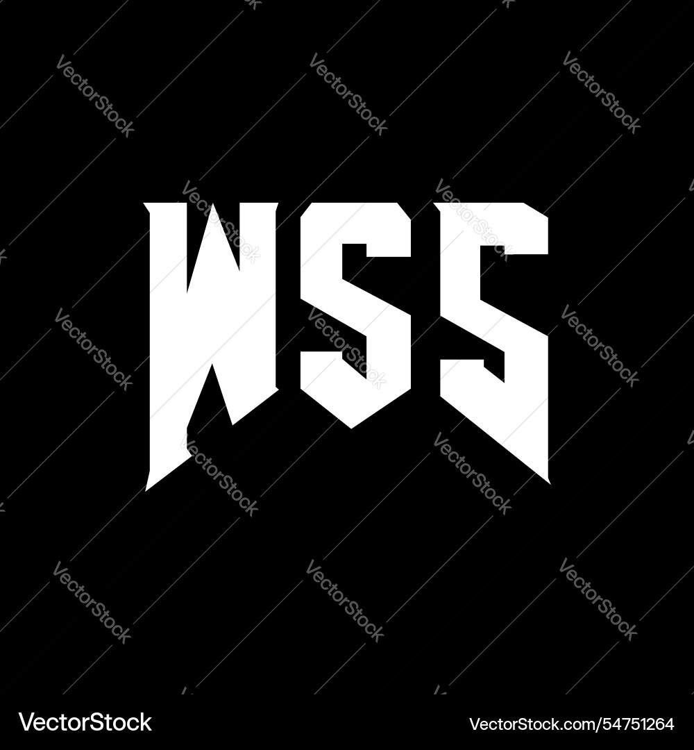Wss letter logo design for technology company Vector Image