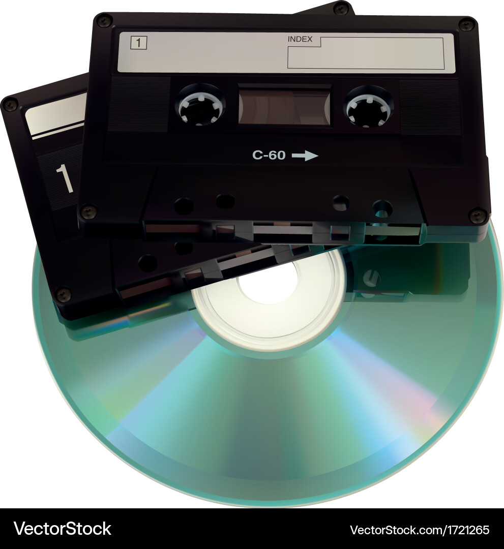 Audiocasettecd Royalty Free Vector Image - VectorStock