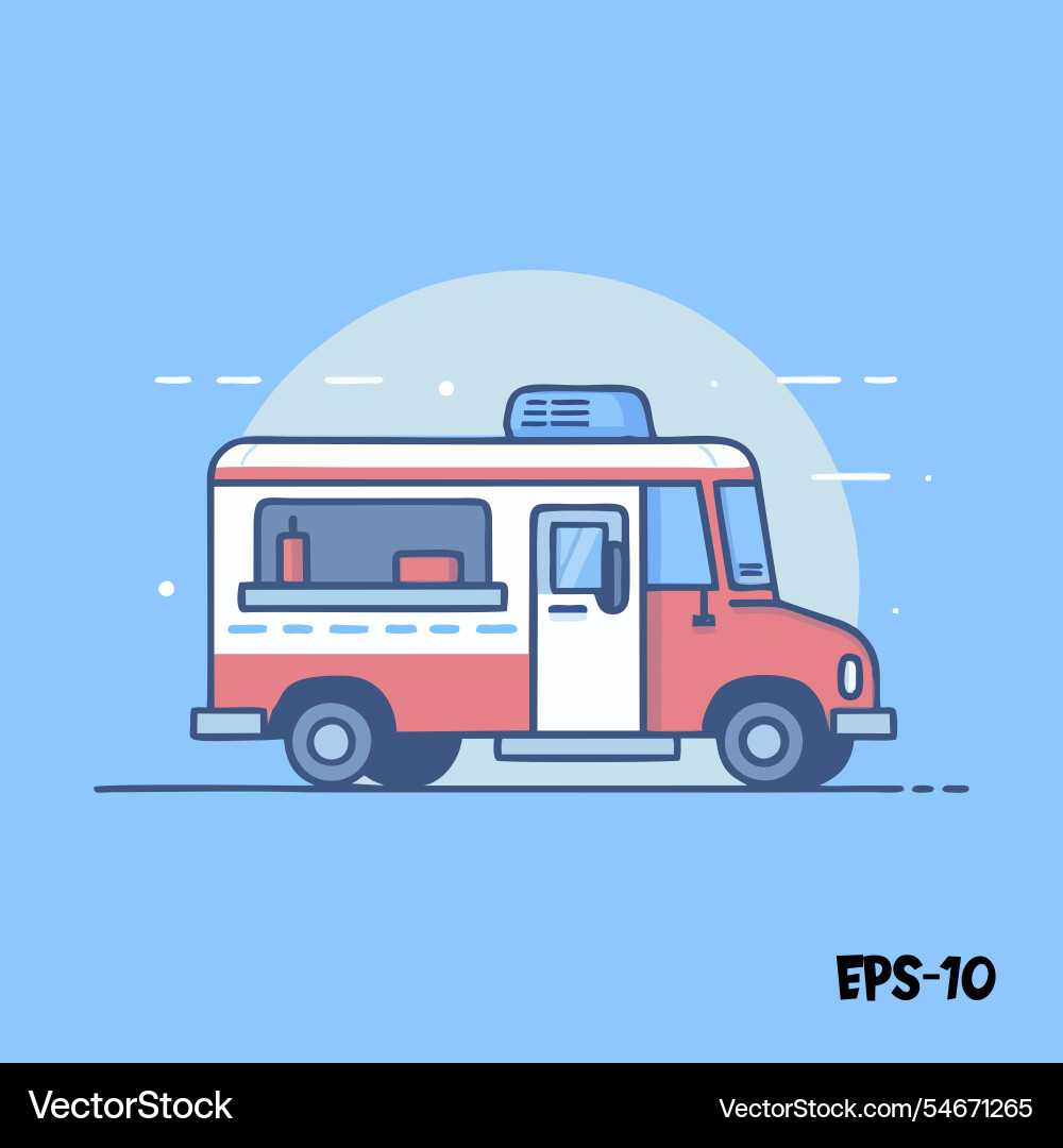 Camper van logo eps 10 mascot character cute Vector Image