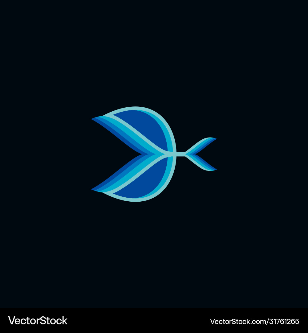 Fish colorful logo design Royalty Free Vector Image