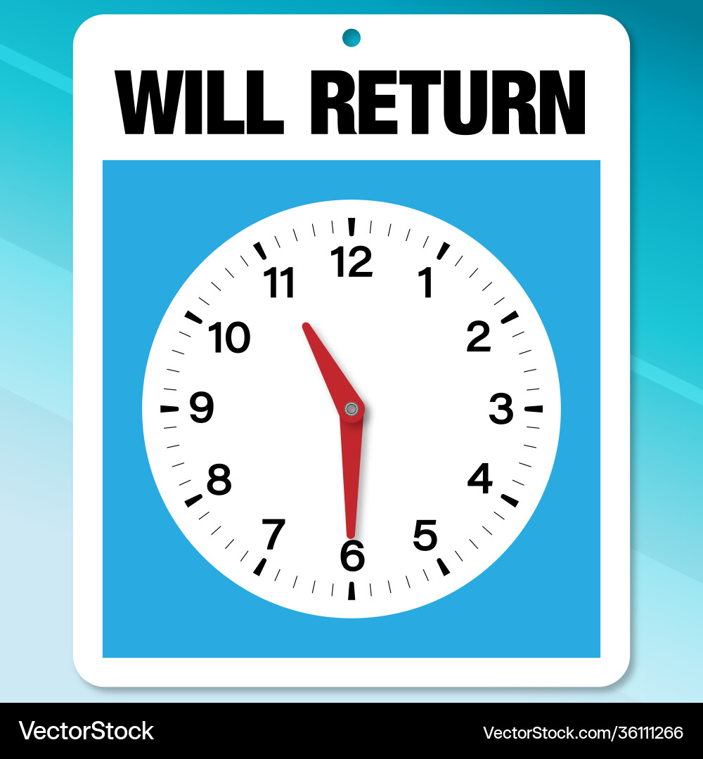 Clock sign Royalty Free Vector Image - VectorStock