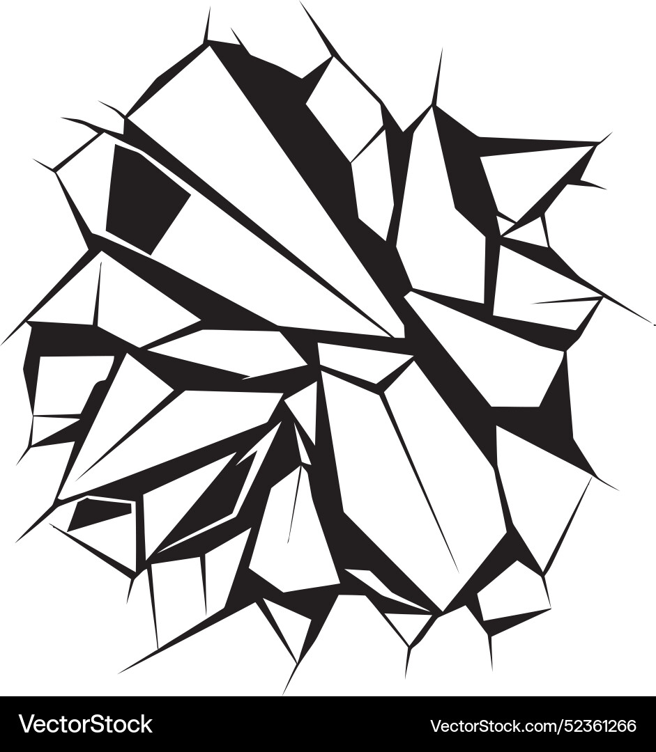 Discordant dimensions broken glass artworkradiant Vector Image