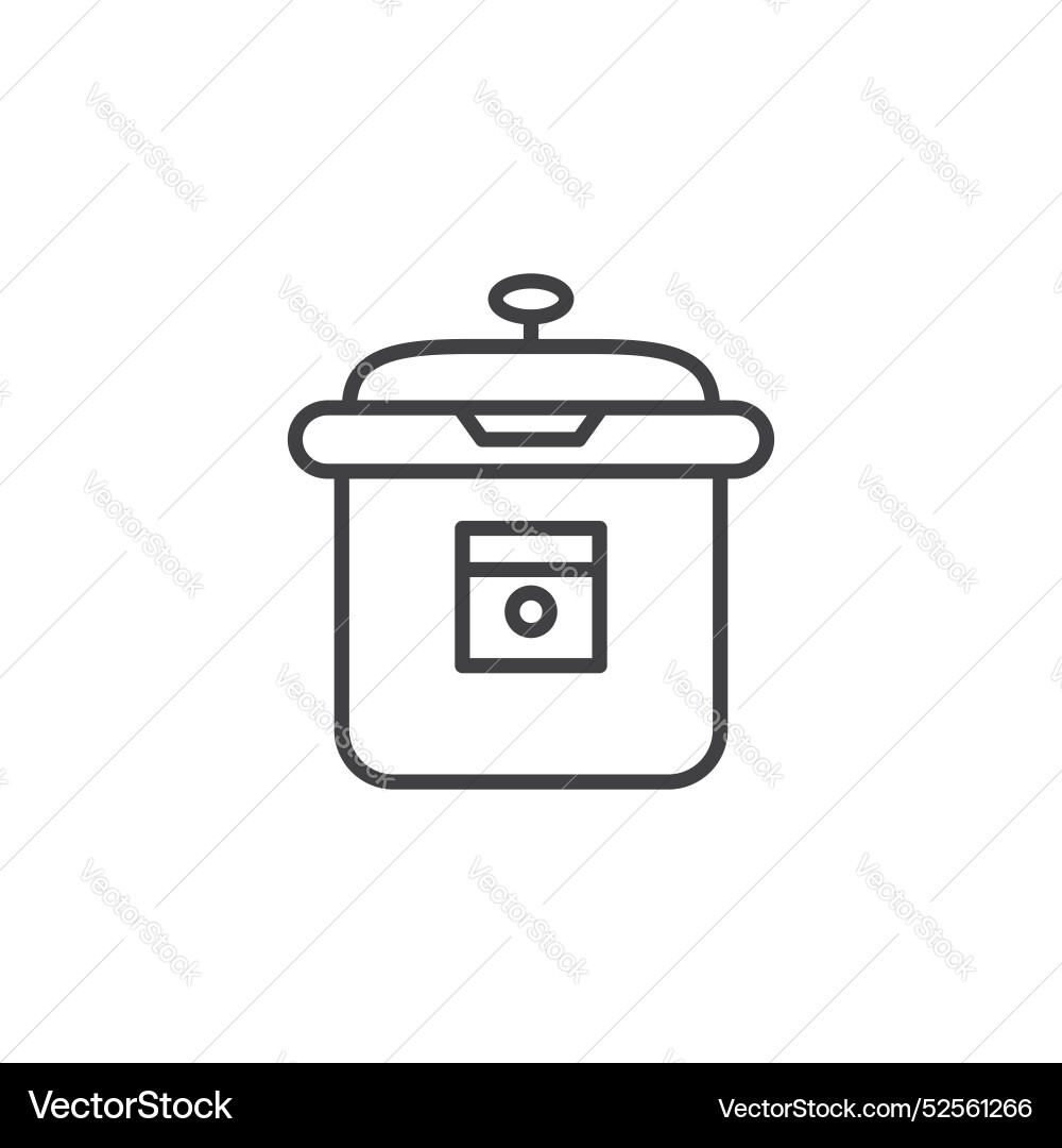 Pressure cooker icon set on white background Vector Image
