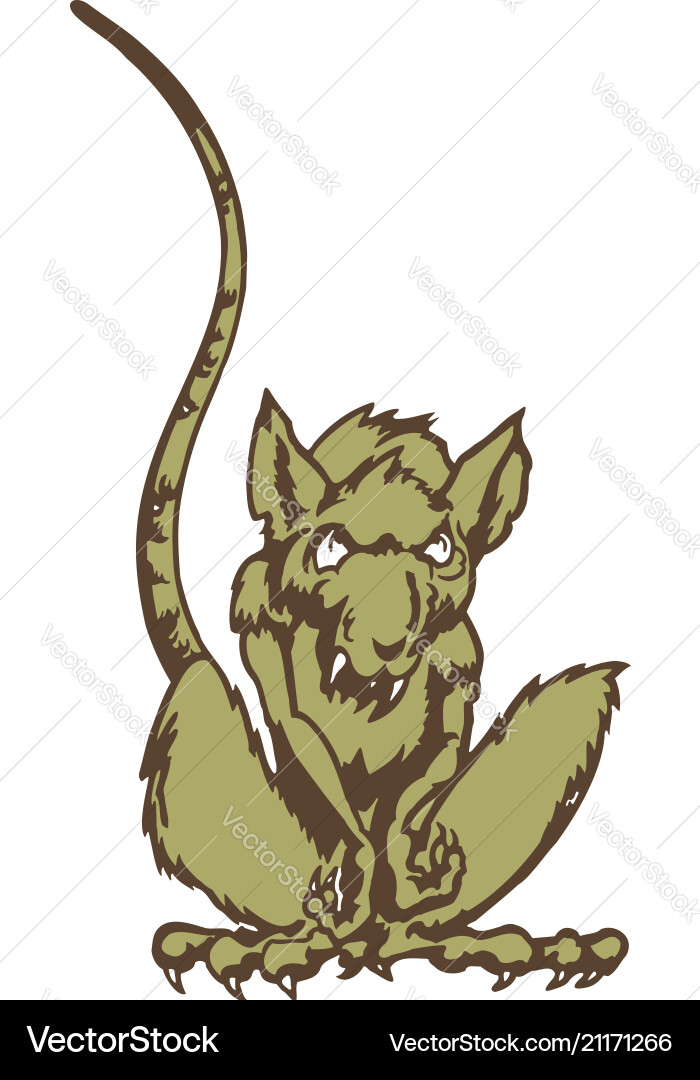 Rat cartoon character Royalty Free Vector Image