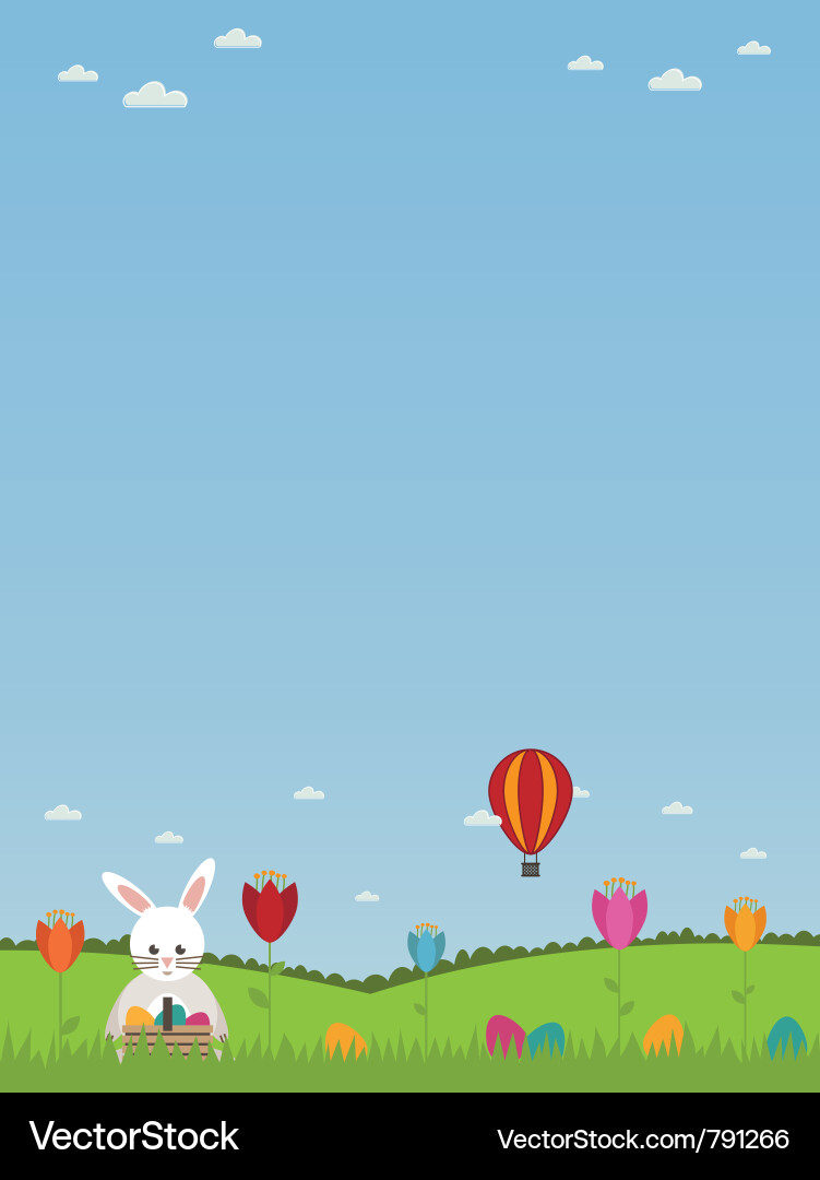 Spring Easter Landscape Royalty Free Vector Image