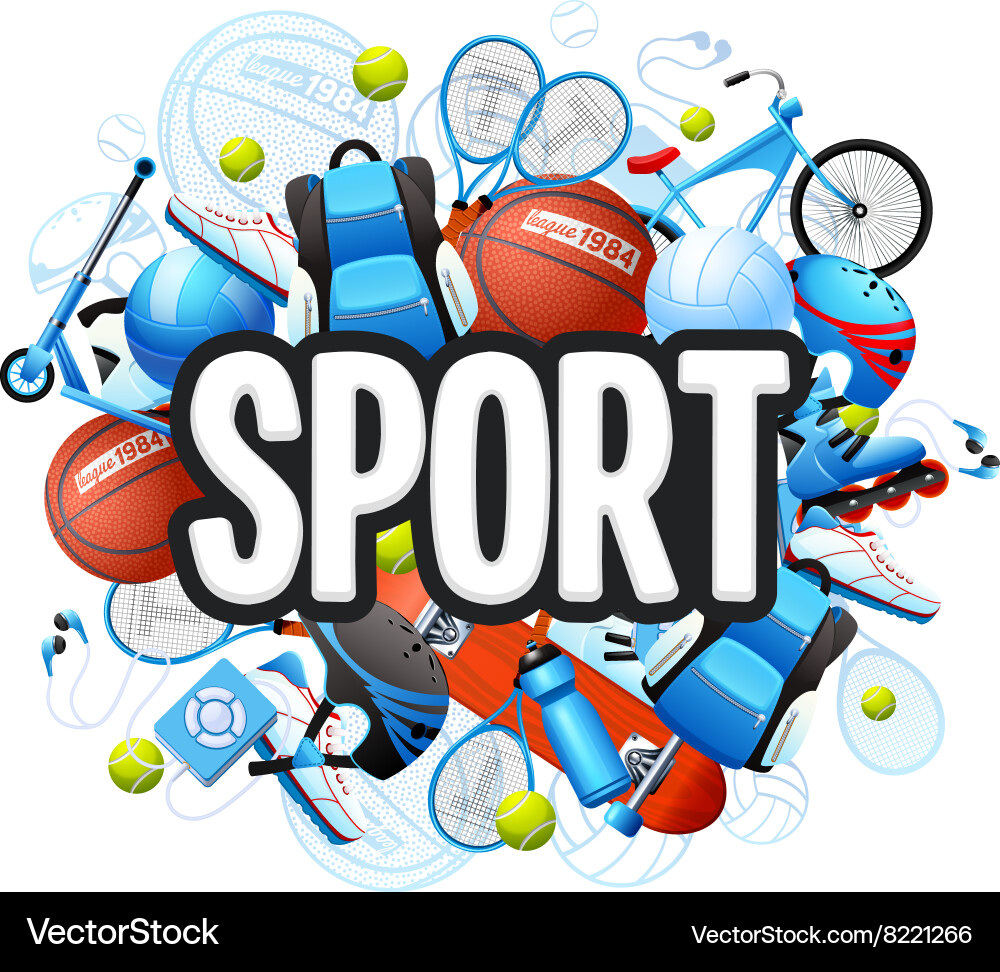 Summer sports concept Royalty Free Vector Image