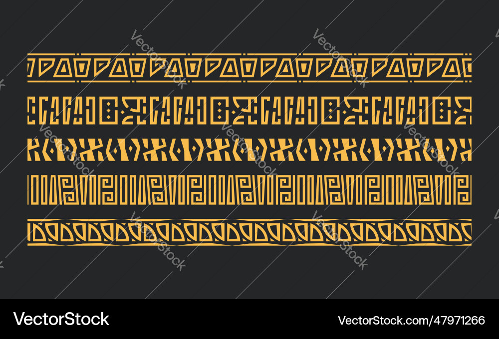 Tribal Aztec Border Pattern Royalty Free Vector Image