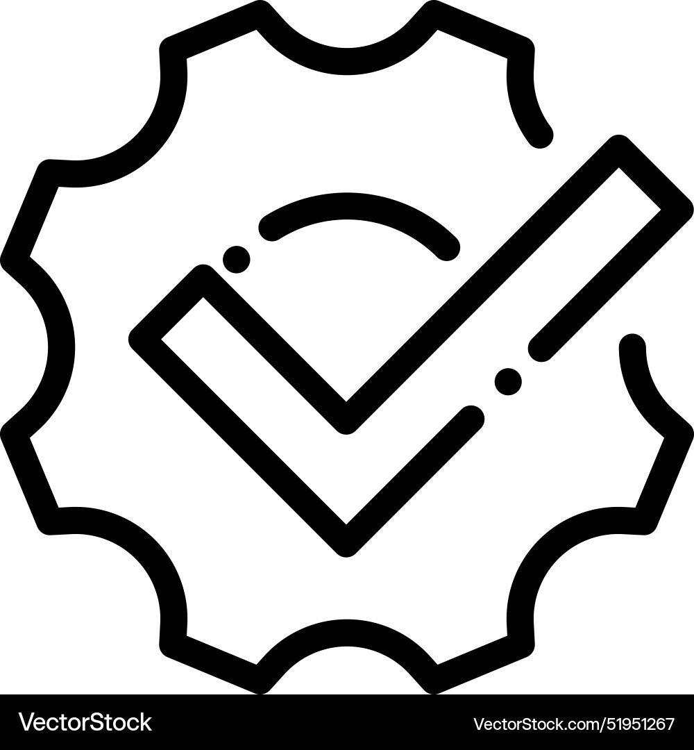 Check icon thin linear style design isolated Vector Image