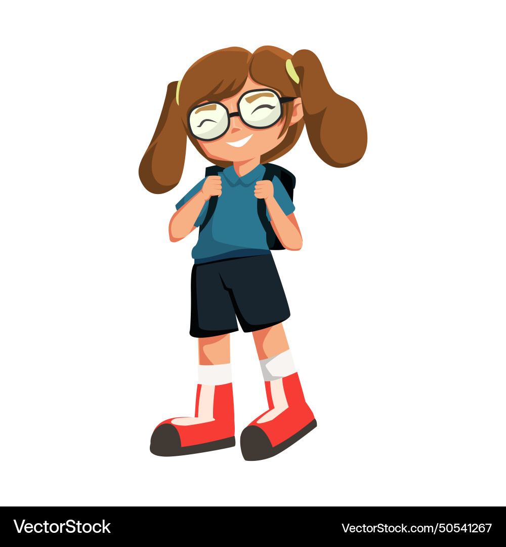 Cute kids traveler character Royalty Free Vector Image