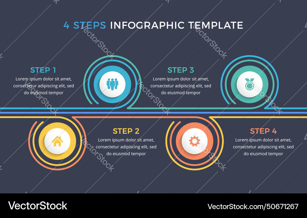 Infographic template - 4 options Royalty Free Vector Image