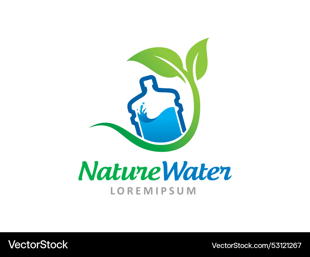 Nature water logo symbol or icon template Vector Image