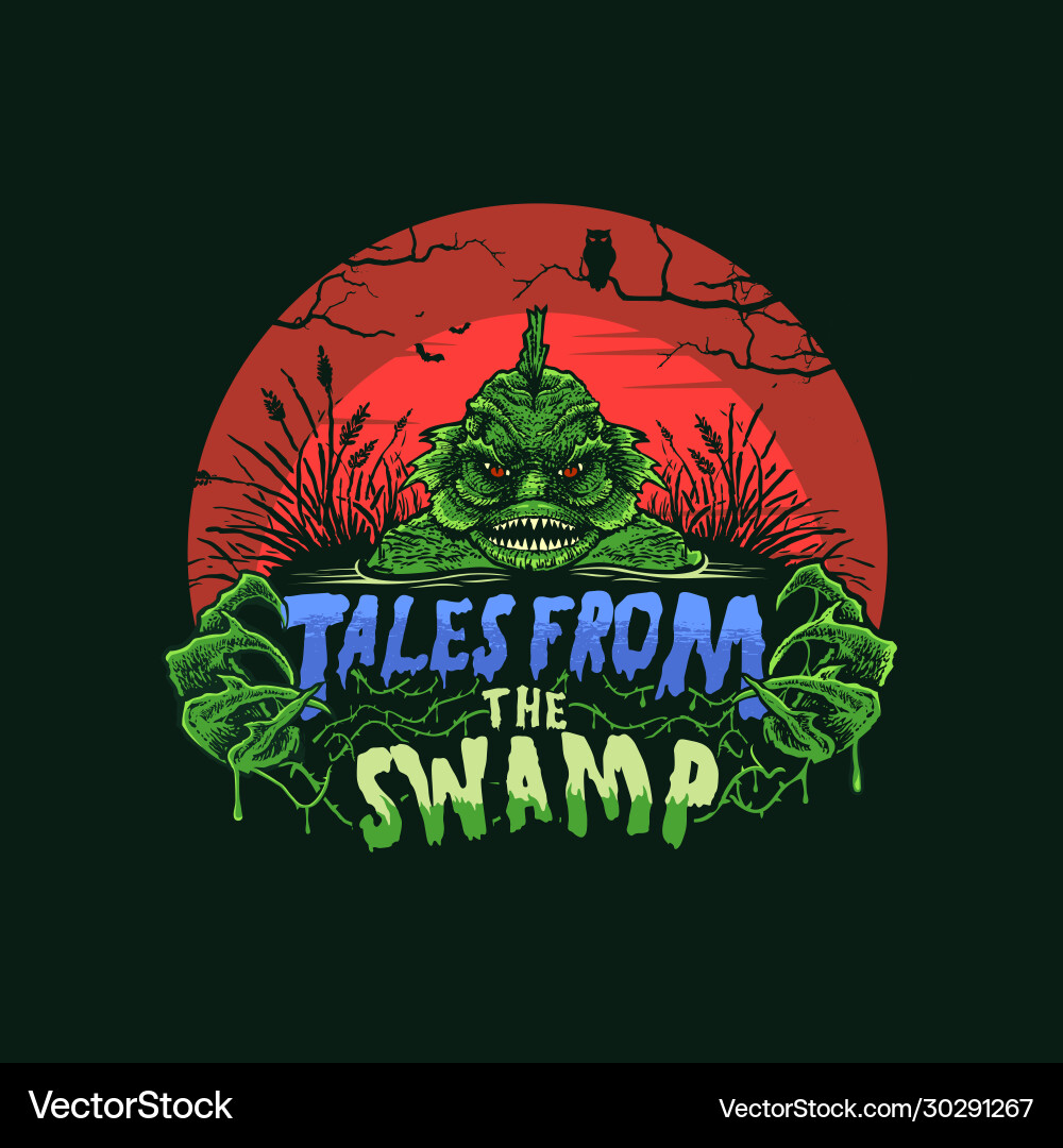 Tales from swamp logo Royalty Free Vector Image