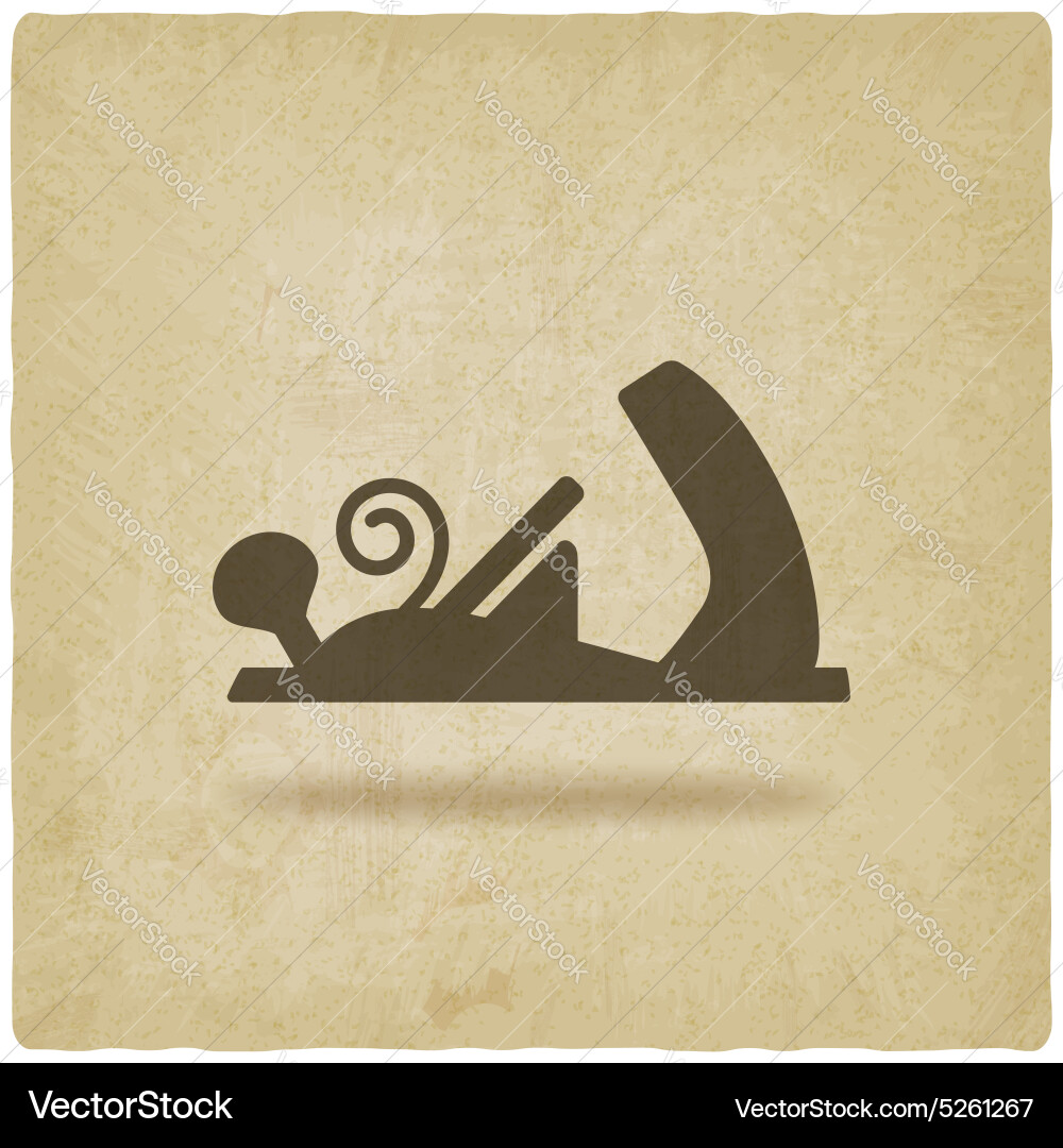 Vintage Wood Planer Tool Royalty Free Vector Image