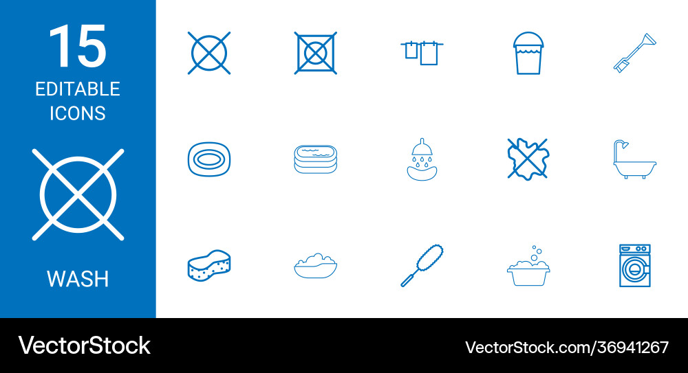 Wash Icons Lizenzfreies Vektorbild - VectorStock