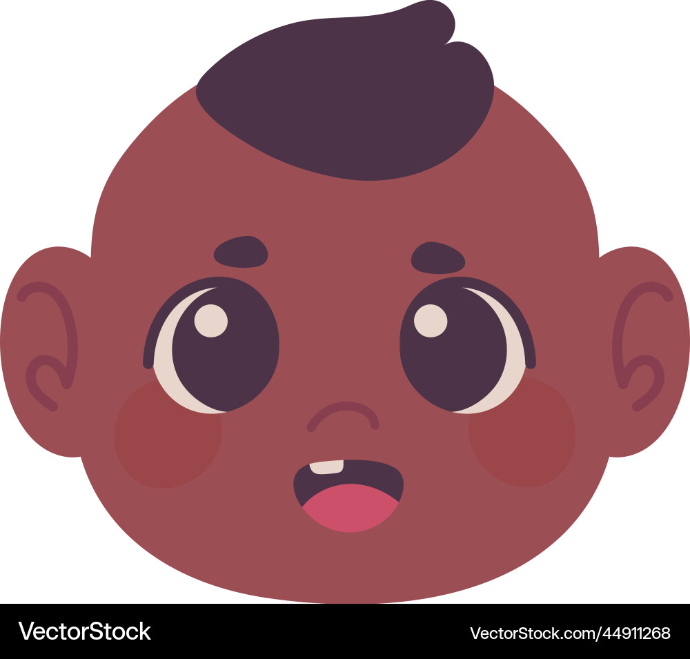 Baby boy face Royalty Free Vector Image - VectorStock