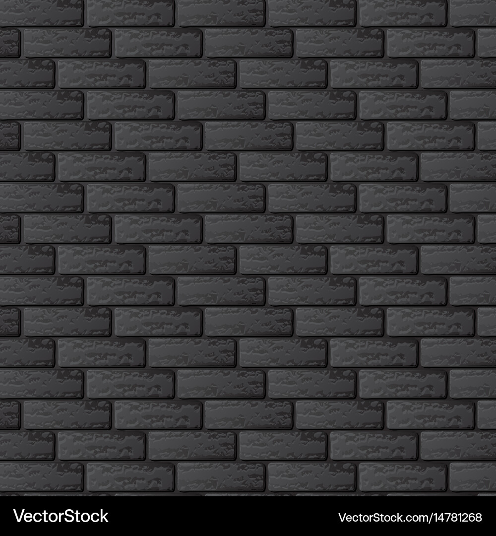 Black brick wall Royalty Free Vector Image - VectorStock